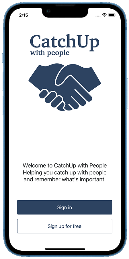 Home | CatchUp with People